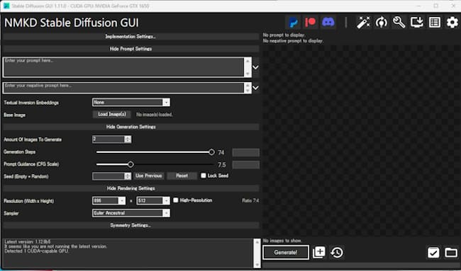 画像生成AI『NMKD Stable Diffusion GUI』とは？その導入と使い方